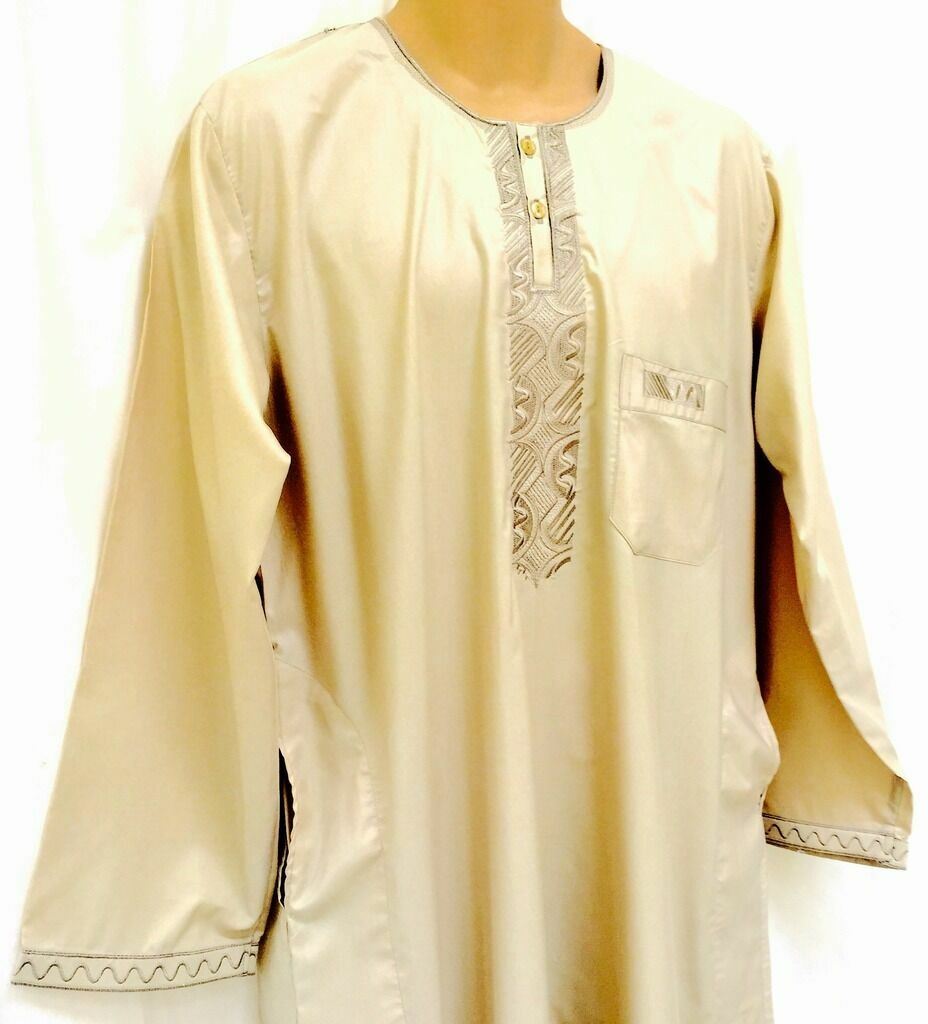 New CT Omani Arabic Dishdash Long Top Shirt Islam Prayer Dress Thobe ...