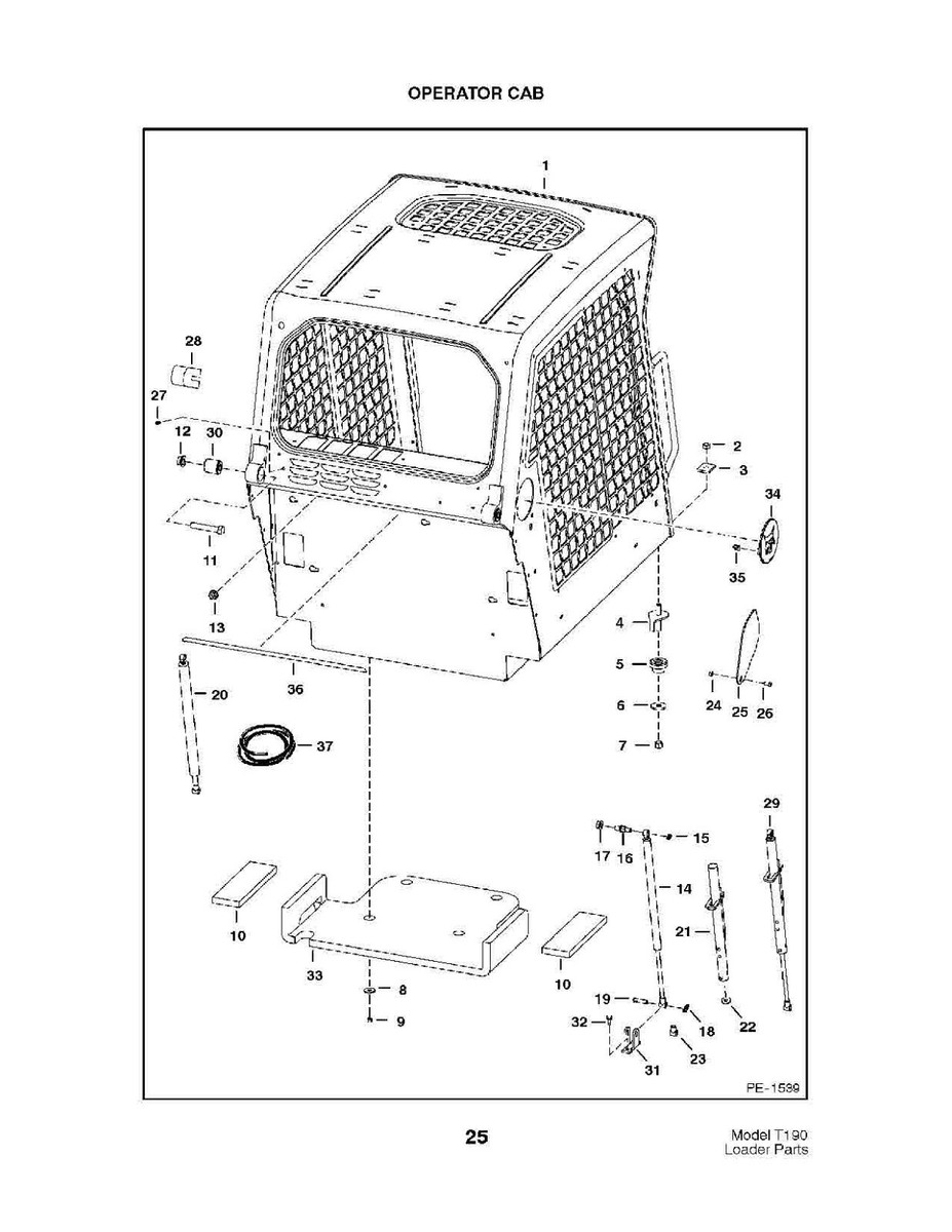 2005 Bobcat T190 Parts Diagram