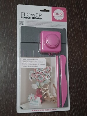 We R Memory Keepers FLOWER PUNCH BOARD Punch & Score 3” - 9” Flowers | eBay