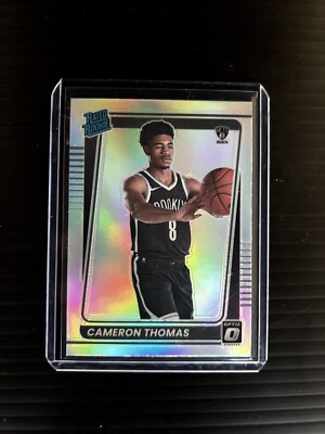 Cameron Thomas Rated Rookie Holo Silver Prizm 2021-22 Donruss Optic ...