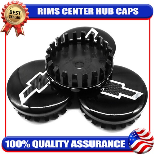 For Chevy Silverado 1500 Suburban Tahoe Glossy Black Wheel Rim Center ...