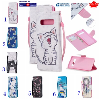 For Samsung Galaxy S10+/ S10 Plus Flip Pattern Card Slot Wallet Case ...