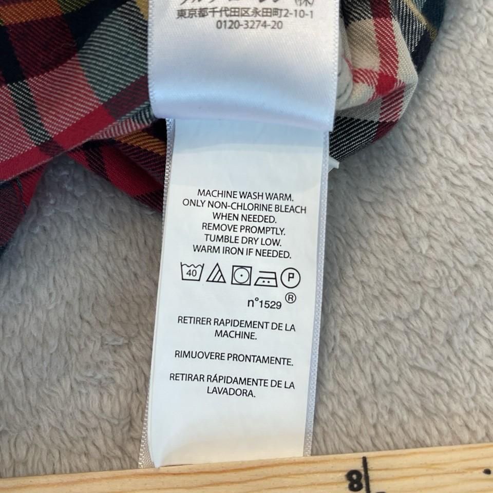 Ralph Lauren Men’s Medium Red Plaid Flannel Button Down Shirt Classic ...