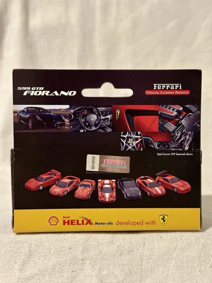 2006 MATTEL HOT WHEELS SHELL V-POWER FERRARI 599 GTB FIORANO PLASTIC ...