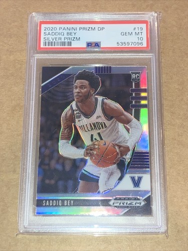 SADDIQ BEY 2020 PANINI PRIZM DRAFT PICKS 19 SILVER PRIZM GEM MINT PSA ...