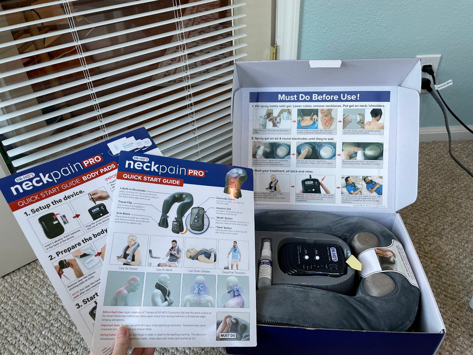 Dr Ho's Neck Pain Pro, TENS / EMS / AMP therapy. Foot and Body pads ...