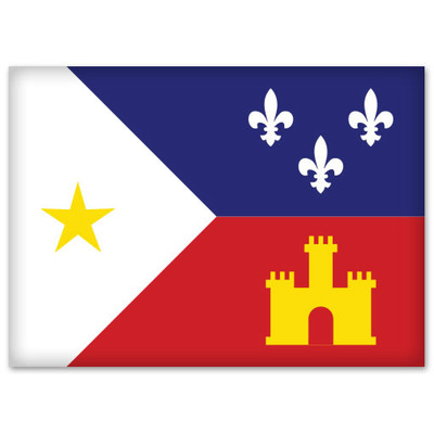 Acadiana flag car bumper sticker decal 5" x 4" | eBay