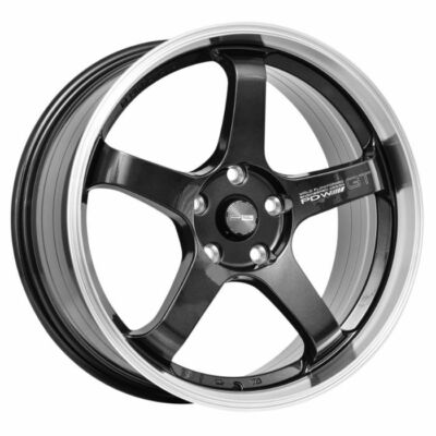 PDW GT 18X8 WHEELS 5/114.3 GREY MACHINED LIP 18 INCH 40P PERFORMANCE ...
