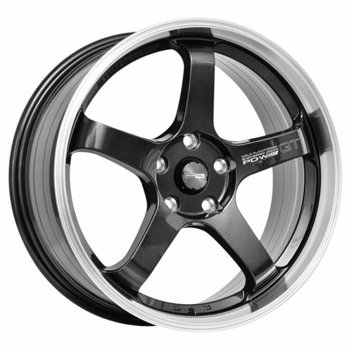 PDW GT 18X8 WHEELS 5/114.3 GREY MACHINED LIP 18 INCH 40P PERFORMANCE ...
