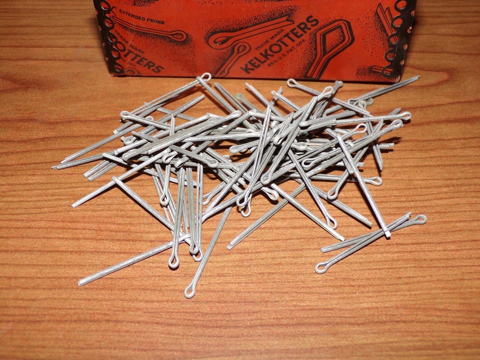(100) Cotter Pins 1/16" X 1 1/4" Extended Prong AN380-2-5 | eBay