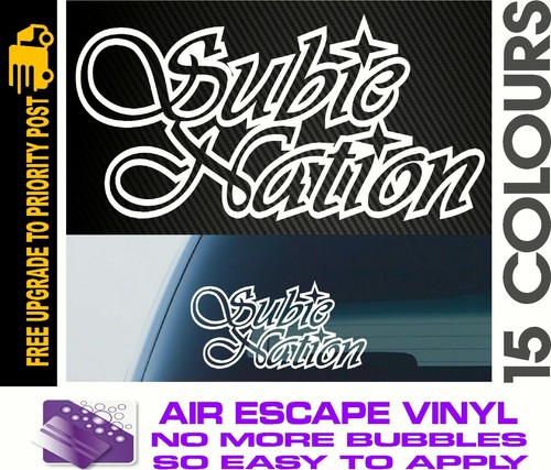 Subie Nation Custom decal sticker windshield graphic sti wrx | eBay ...