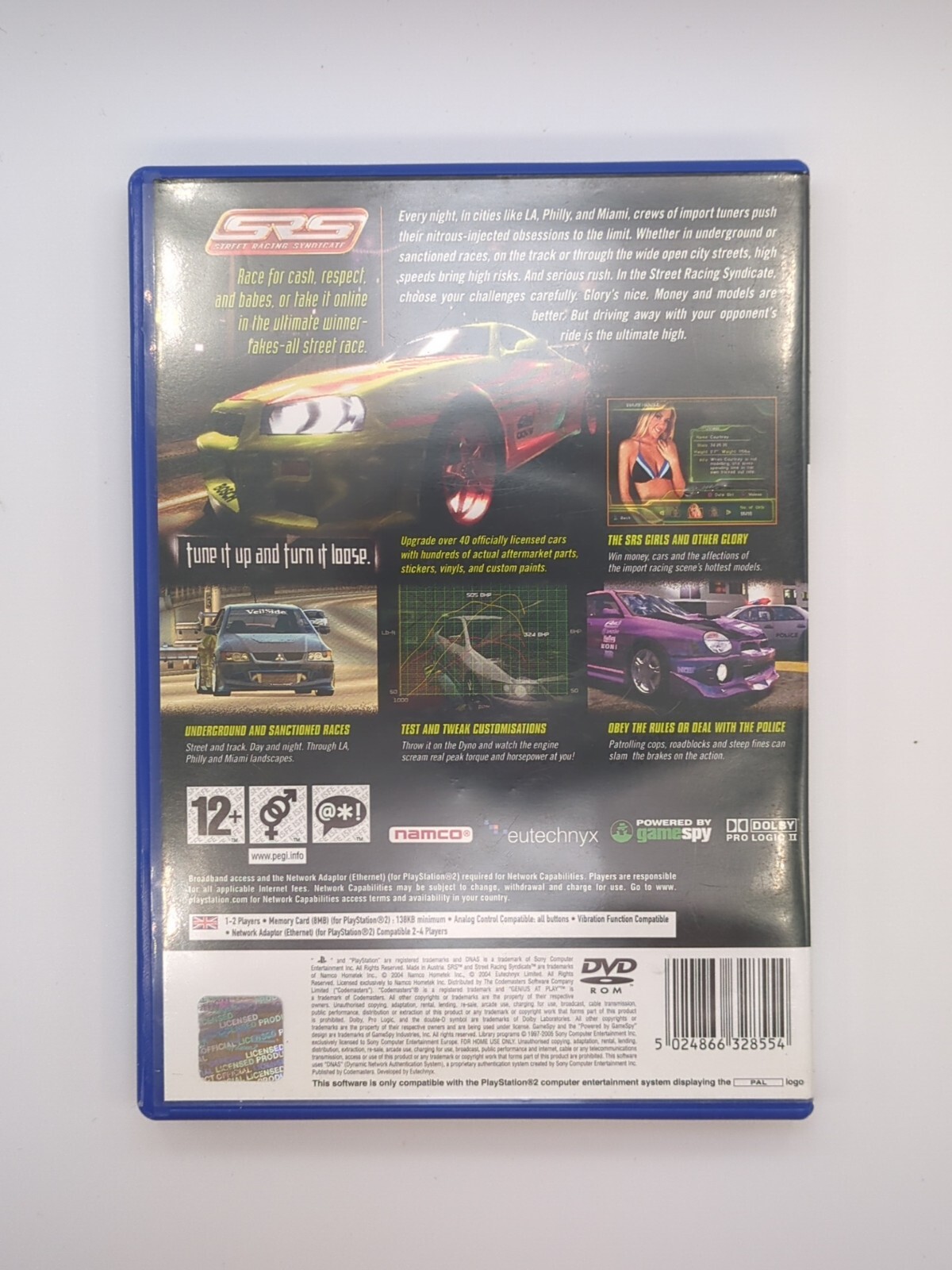 Sony Ps2 Game SRS Street Racing Syndicate RARE PlayStation 2 Namco for ...