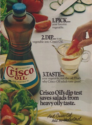 Crisco Oil Vintage 1979 Magazine Print Ad Page Salads Vegetables | eBay