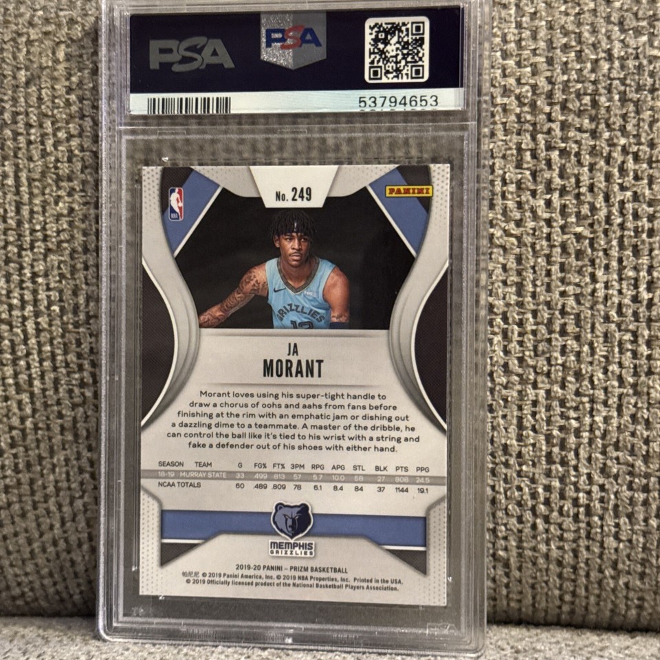 2019-20 Panini Prizm Ja Morant Rookie Card RC #249 PSA 10 Gem Mint | eBay