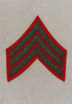 USMC Marine Chevron 555: WWII Sergeant (single) - wool on felt | eBay