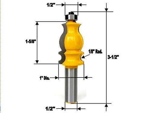 1 pc 1/2" Shank Specialty Molding D Router Bit sct-888 | eBay