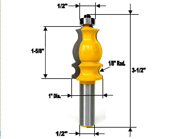 1 pc 1/2" Shank Specialty Molding D Router Bit sct-888 | eBay