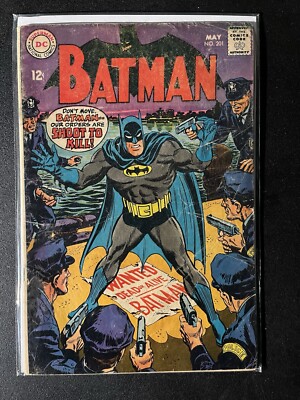 Batman #201 DC Comics May 1968 Silver Age Wanted Dead Or Alive | eBay