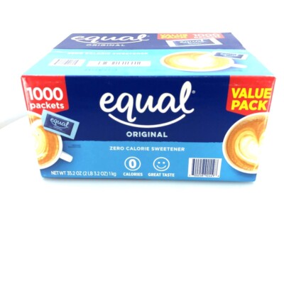 Equal Original Zero Calorie Sweetener Value Pack 1000 Packets 35.2 oz ...