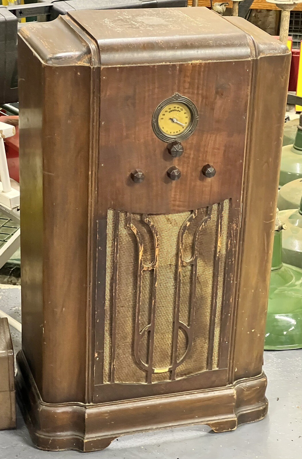 Vintage Crosley 36" Wood Floor Model Tube Radio Antique Cabinet - 70 ...