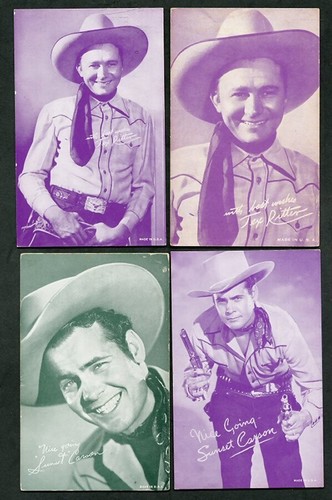 TEX RITTER, ROY STEWART & SUNSET CARSON 6 ARCADE COWBOY MOVIE STARS ...