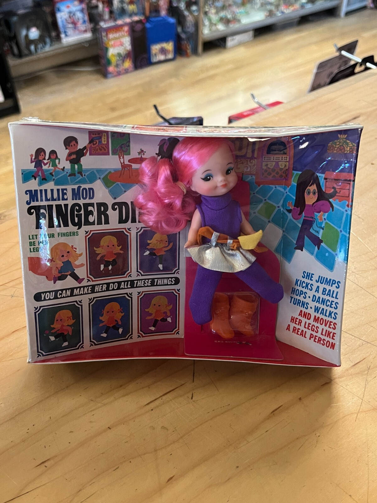 VINTAGE MILLIE MOD FINGER DING DOLL REMCO SEALED NEW IN PACKAGE 1969 | eBay