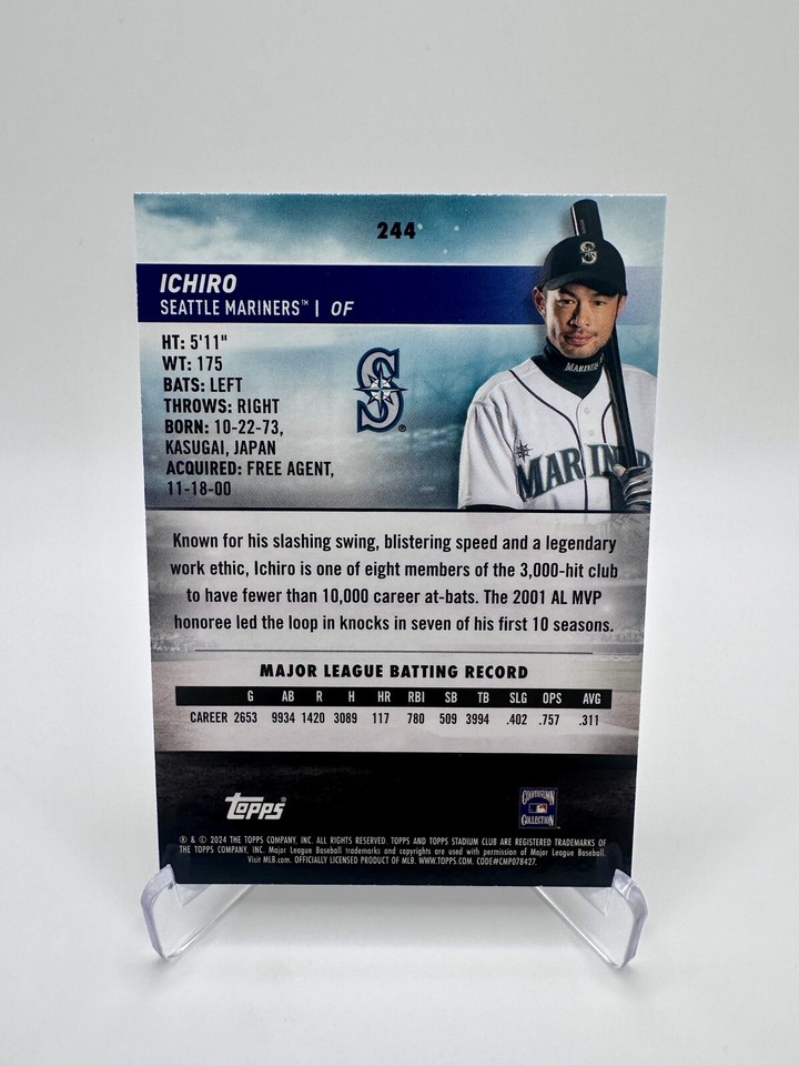 2024 Topps Stadium Club - Sepia #244 Ichiro Suzuki | eBay