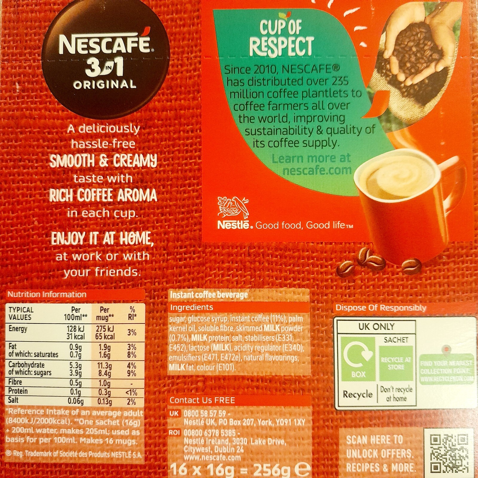 Nescafe 3 In 1 Instant Coffee Nutrition Facts - Home Alqu