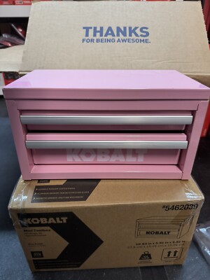 Kobalt 2 Drawer Hot Pink Mini Tool Box Craft Make-up RARE Limited ...
