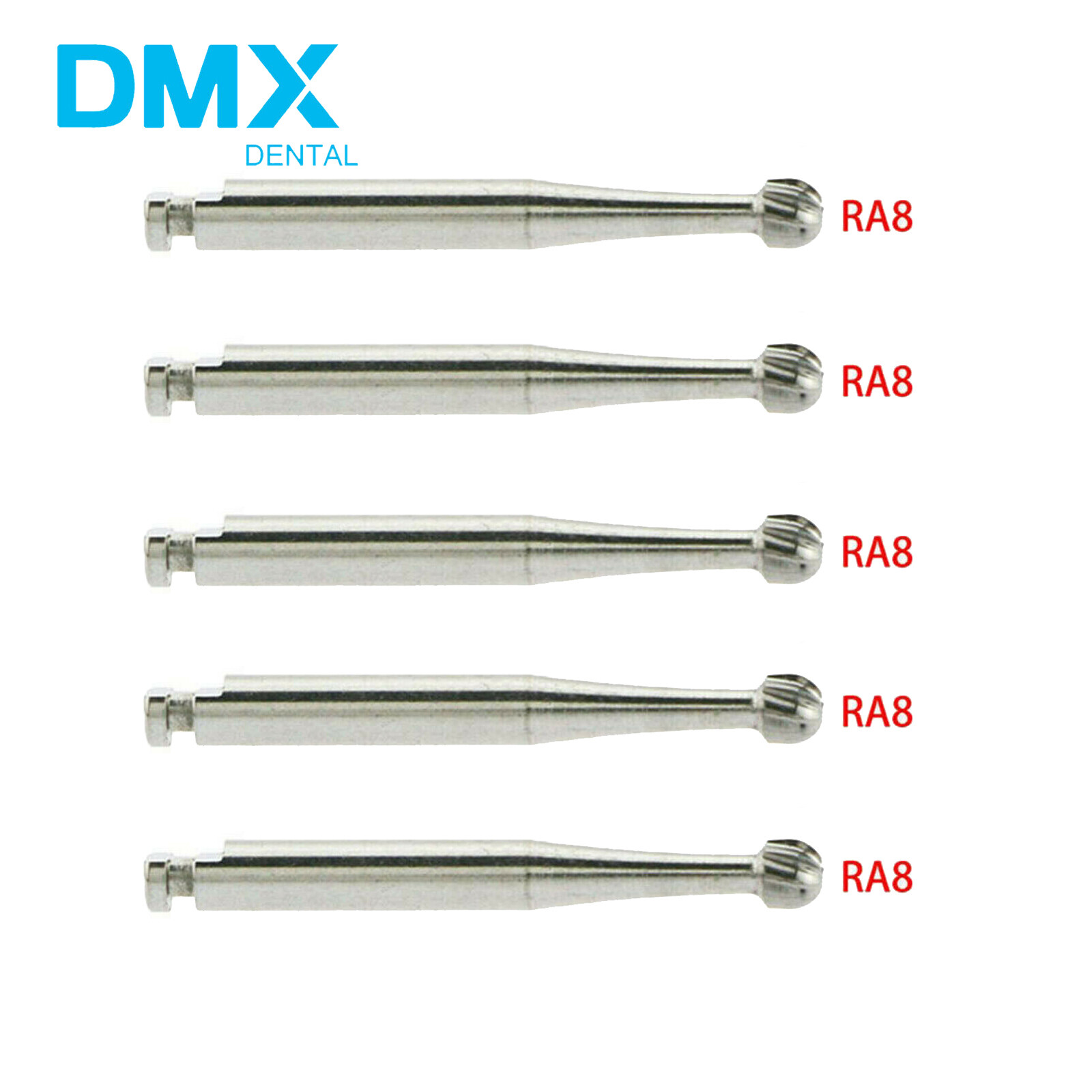 5 Pcs/Pack DMX Dental RA Round Carbide Bur For low Speed Latch Type RA ...