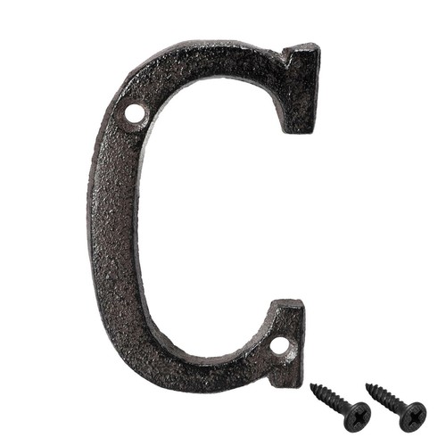 House Letter, 3 Inch Cast Iron Letter C for Home Hotel Mailbox Address ...