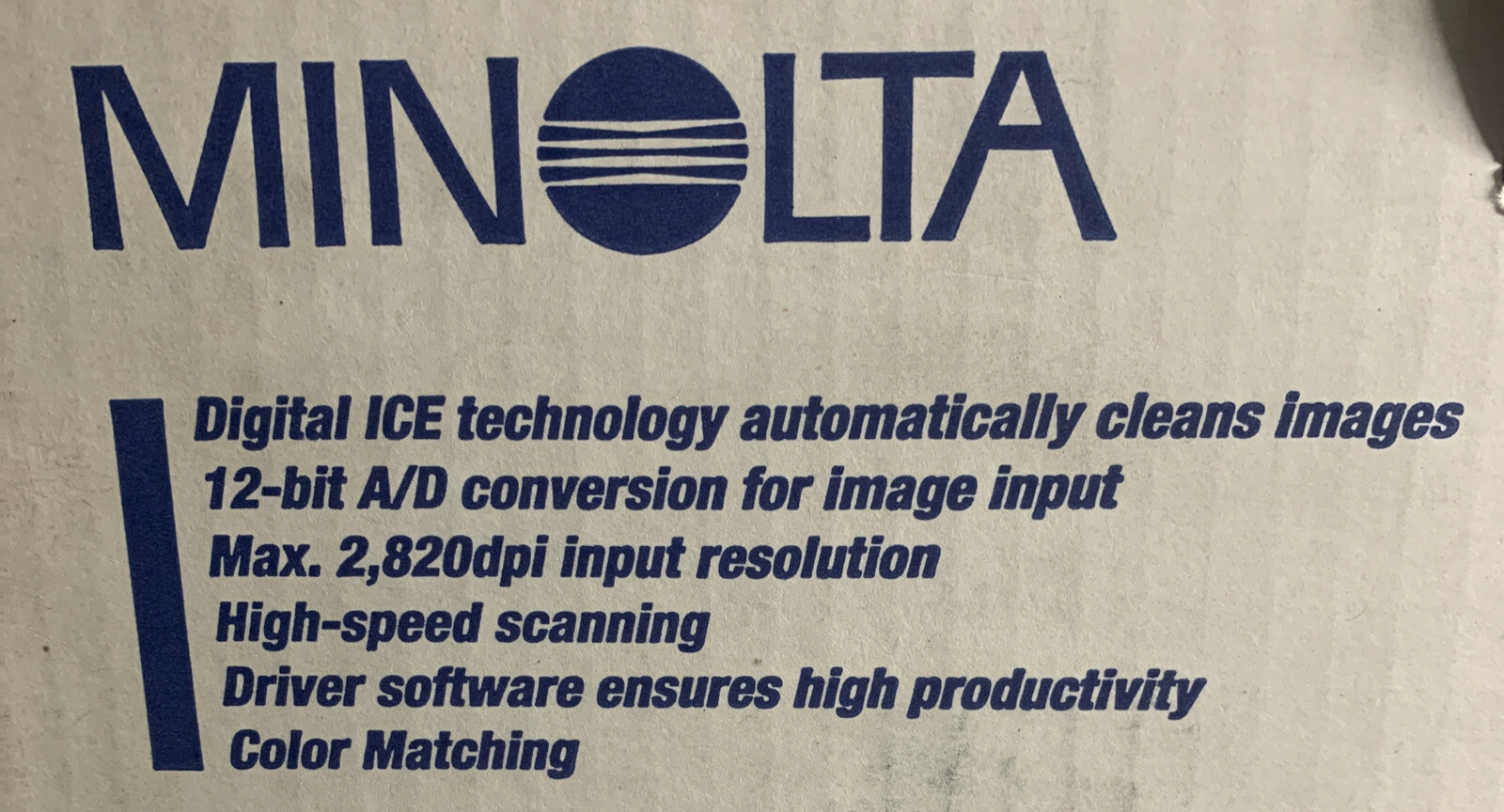 NOS Minolta Dimage Scan Elite F-2900 35mm Film Scanner SCSI for sale ...