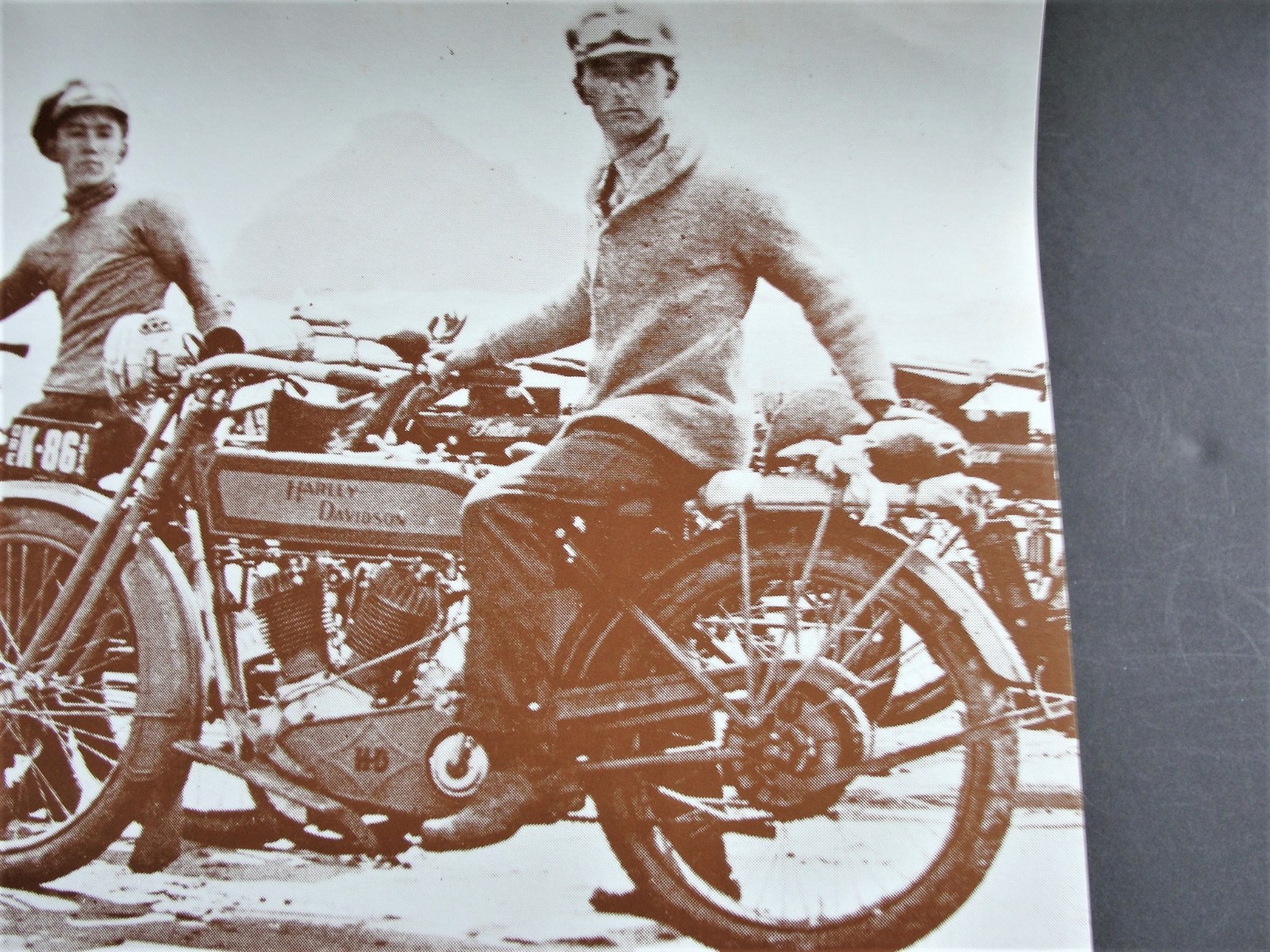 1900s photograph-pair of Harley Davidson Motorcycles Riders-Repro.Photo ...