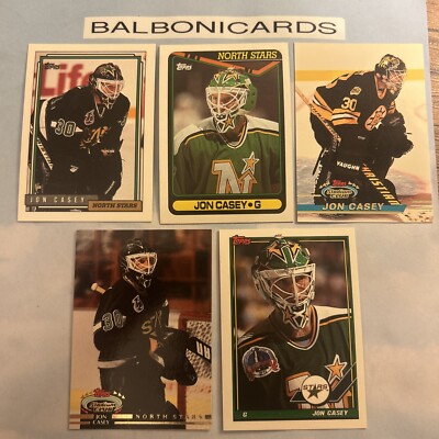 Jon Casey 5 Card Topps Stadium Club Lot . Nm+ Free Shipping | eBay