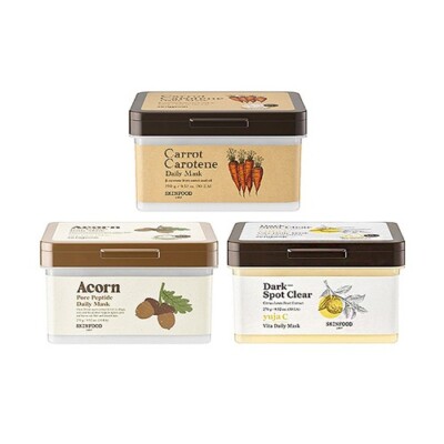 [SKINFOOD] Daily Mask (30 sheets) 3 Types - Acorn, Yuja C, Carrot / K ...