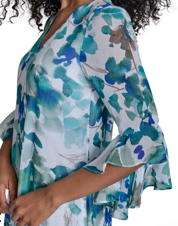 Gorgeous NWT Calvin Klein Women's Floral Chiffon Spring Shift Dress, 6 ...