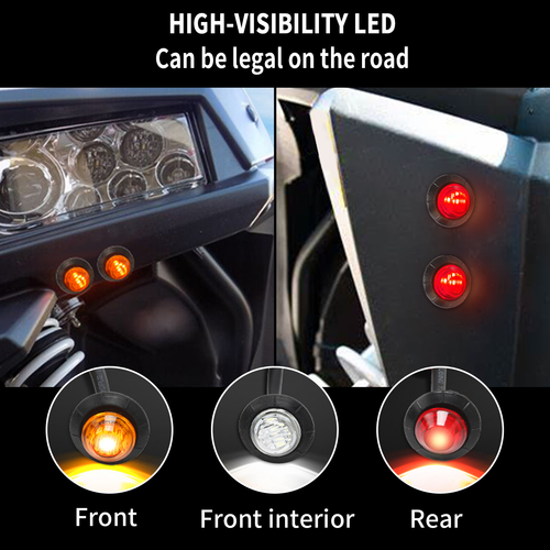 ATV UTV SXS Street Legal LED Turn Signal Horn Kit For Can-Am Polaris ...