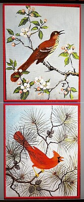 JOY POSTLE Originals Pair 8x10 FLORIDA BIRD OIL PAINTINGS BOTH SIGNED ...