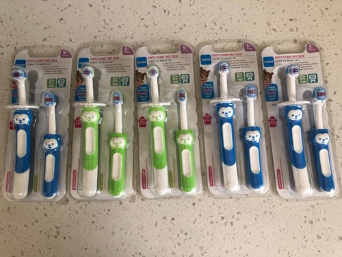 MAM Baby Toothbrushes 6+ months Pink BPA BPS Free Early Oral Care LOT ...