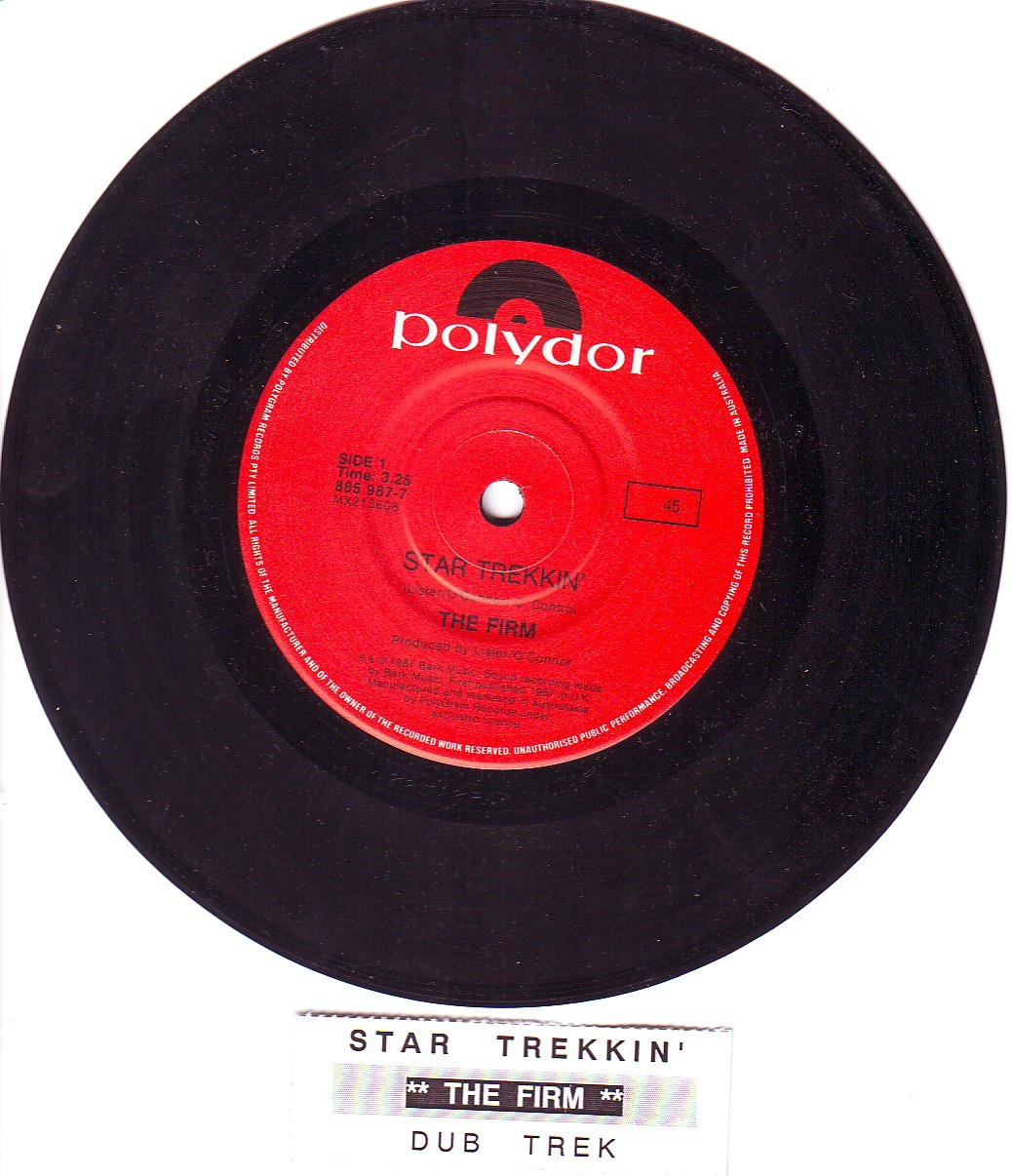 THE FIRM Star Trekkin' STAR TREK SPOCK 7" 45 rpm record + juke box ...