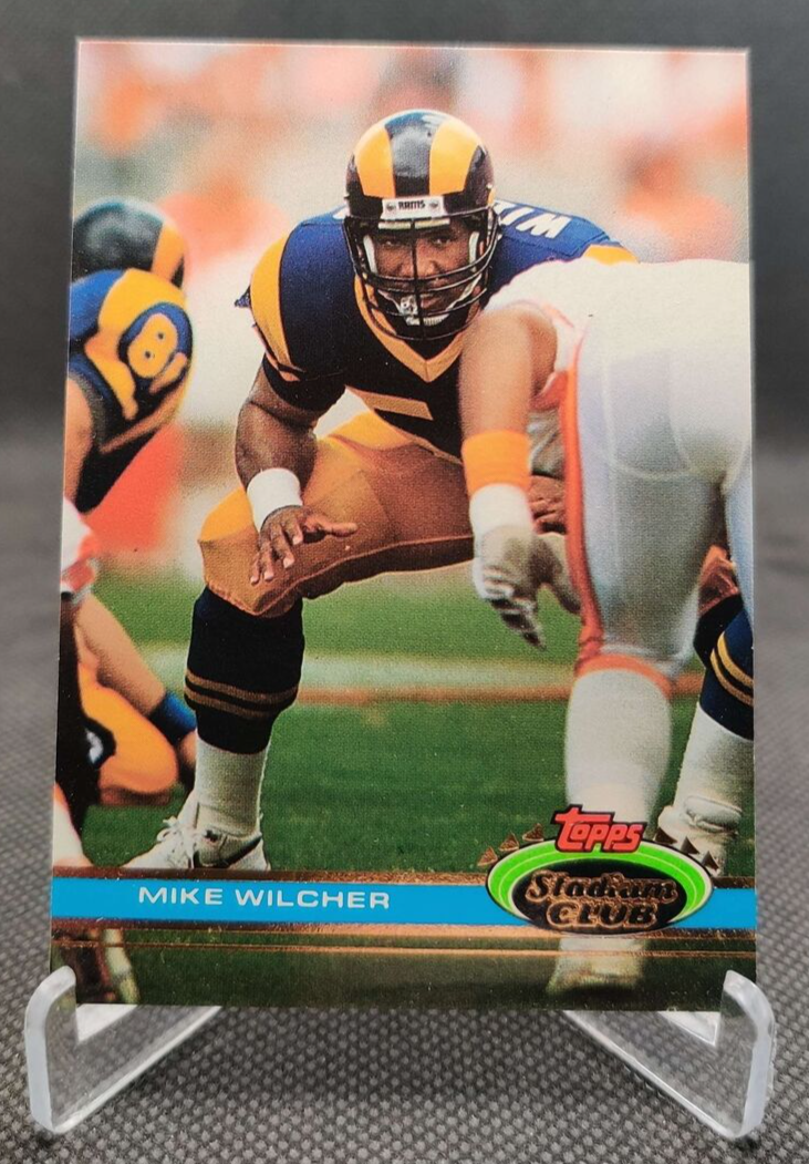 1991 Topps Stadium Club #335 Mike Wilcher Los Angeles Rams Football ...