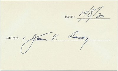 James V CASEY / Signature Signed | eBay