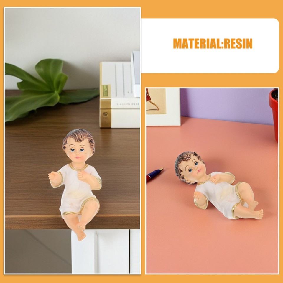 Baby Jesus Figure: Little Baby Jesus Resin Figurine for Home Chapel ...