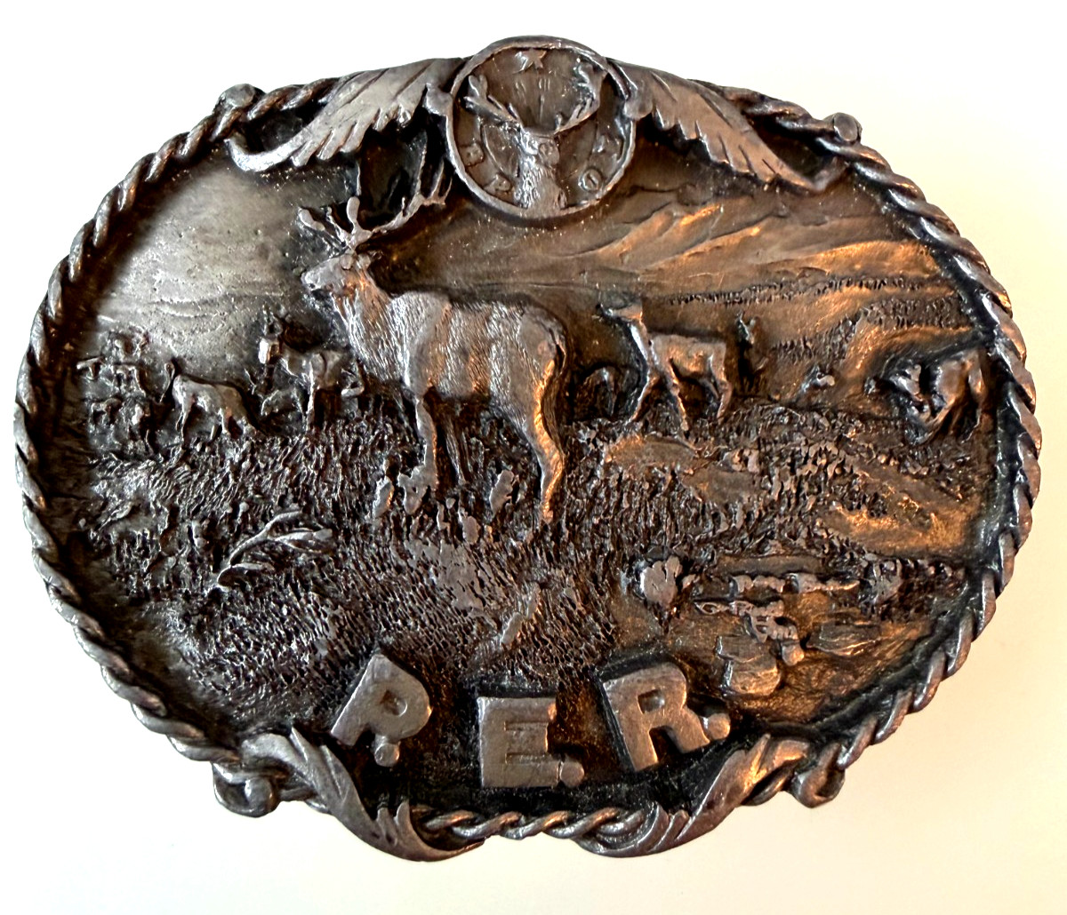1988 Siskiyou BPOE Elks Belt Buckle The Exalted Ruler… - Gem