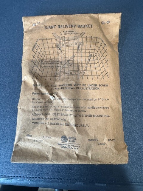 VINTAGE OLD SCHOOL Wald 157 Front BRACKET KIT WALD GIANT DELIVERY ...