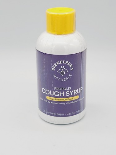 Beekeeper’s Naturals Propolis Cough Syrup Nighttime Immune Support 4oz ...