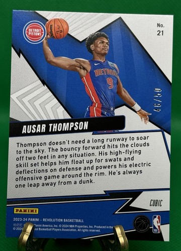 2023-24 Panini Revolution - Shock Wave Cubic #21 Ausar Thompson /50 (RC ...