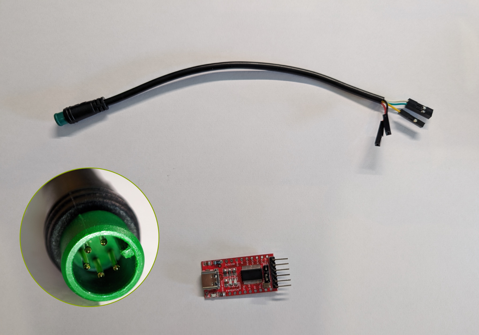 USB + 5 pin Connector (MALE) + FT232RL UART (Xiaomi 5 PRO & 5 MAX ...