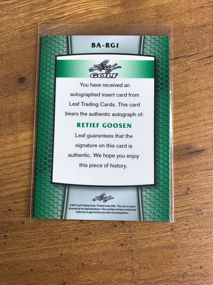 2011 LEAF METAL RETIEF GOOSEN AUTOGRAPH | eBay
