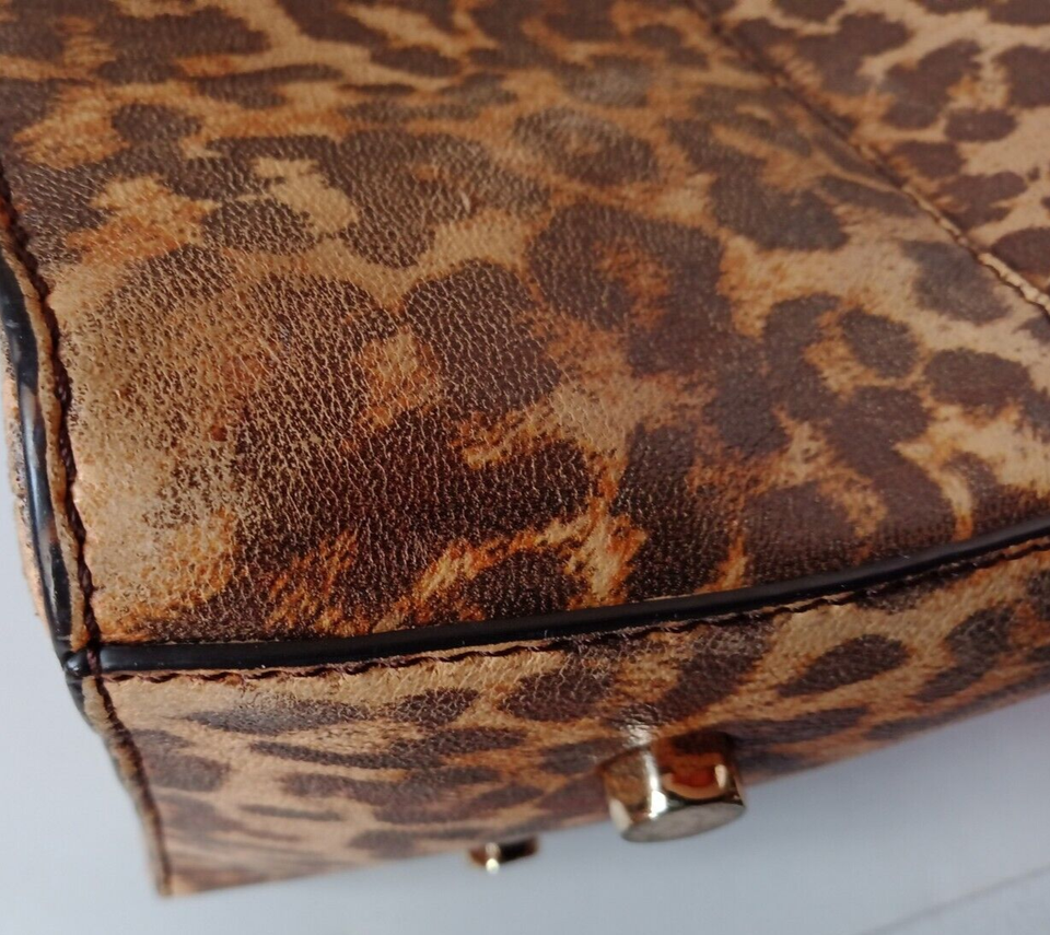 Rececca Minkoff Leopard Animal Print Leather Tote Double Straps $345 | eBay